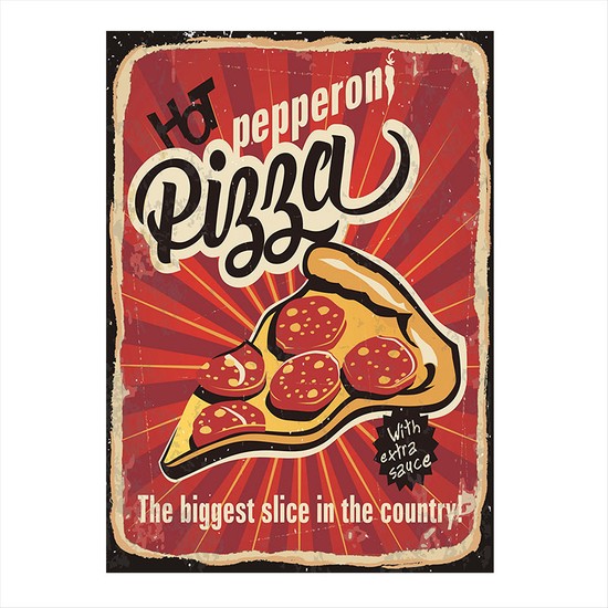 Tablomega Acılı Pizza Model Ahşap Tablo Fiyatı - Taksit Seçenekleri