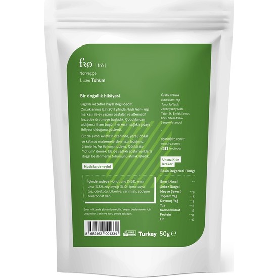 Fro Unsuz Kıtır Kraker 50 gr Fiyatı - Taksit Seçenekleri