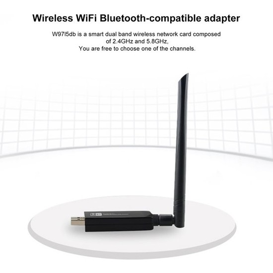 Kablosuz AC1200 Dual Band 1200MBPS USB Wi-Fi Adaptör Dongle Fiyatı