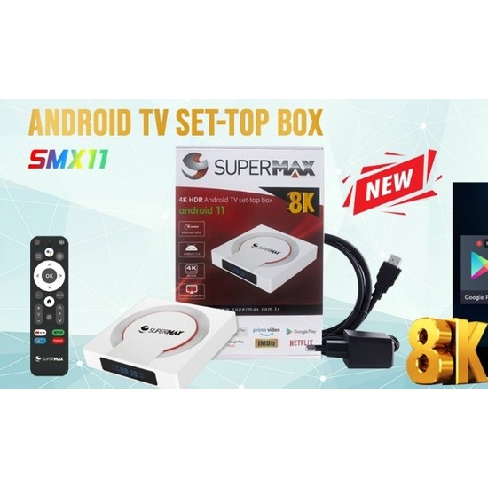 Supermax Smx 11 8k Hdr Android 11 Tv 2gb Rm 16GB Flash Fiyatı