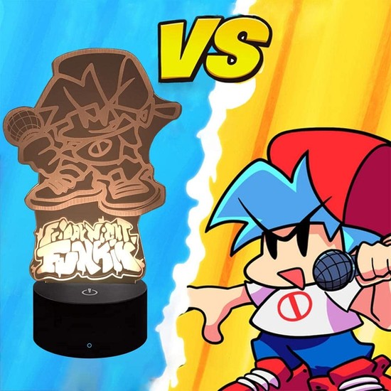 Jing Yi Fnf 3D Gece Lambası USB Powered LED Rgb Diammab Fiyatı