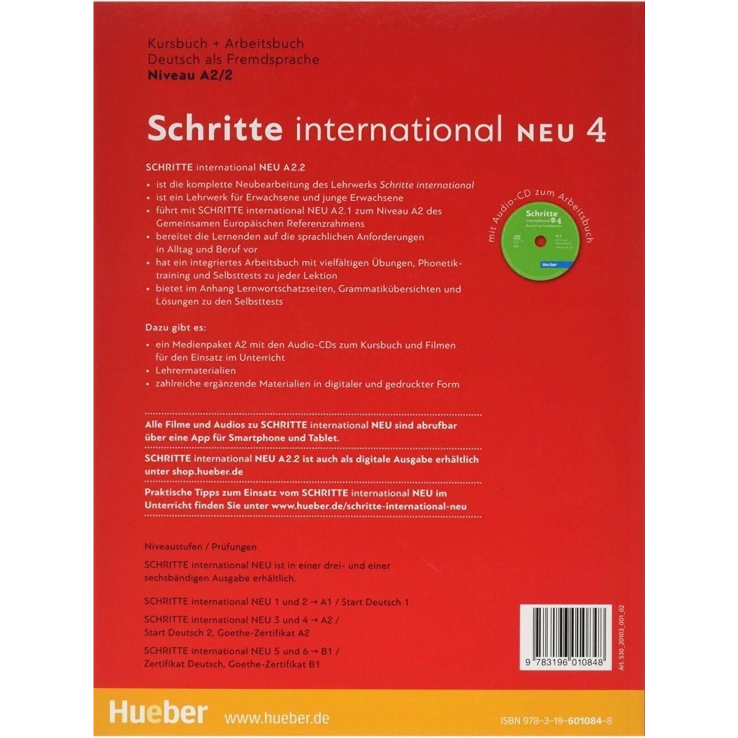 Huber Schritte International Neu 4. A2.2 Kurs Und Kitabı
