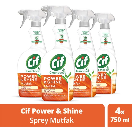 Cif Power Shine Cleanboost Sprey Temizleyici Mutfak Için Fiyatı