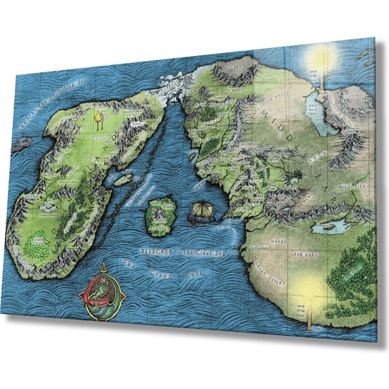 Store Exclusive Harita Cam Tablo Map 36x23 Renkli Fiyatı