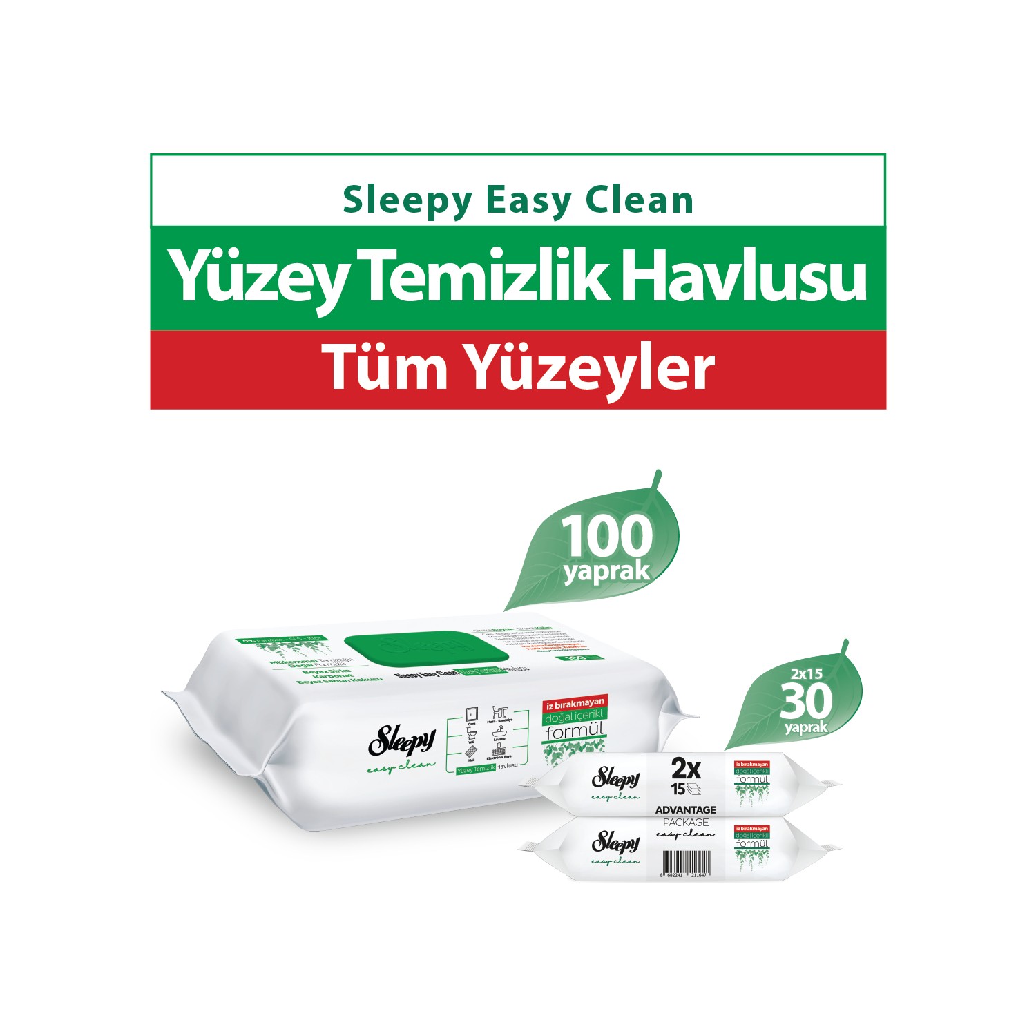 Sleepy Easy Clean Yüzey Temizlik Havlusu 100+2X15 (130 Fiyatı