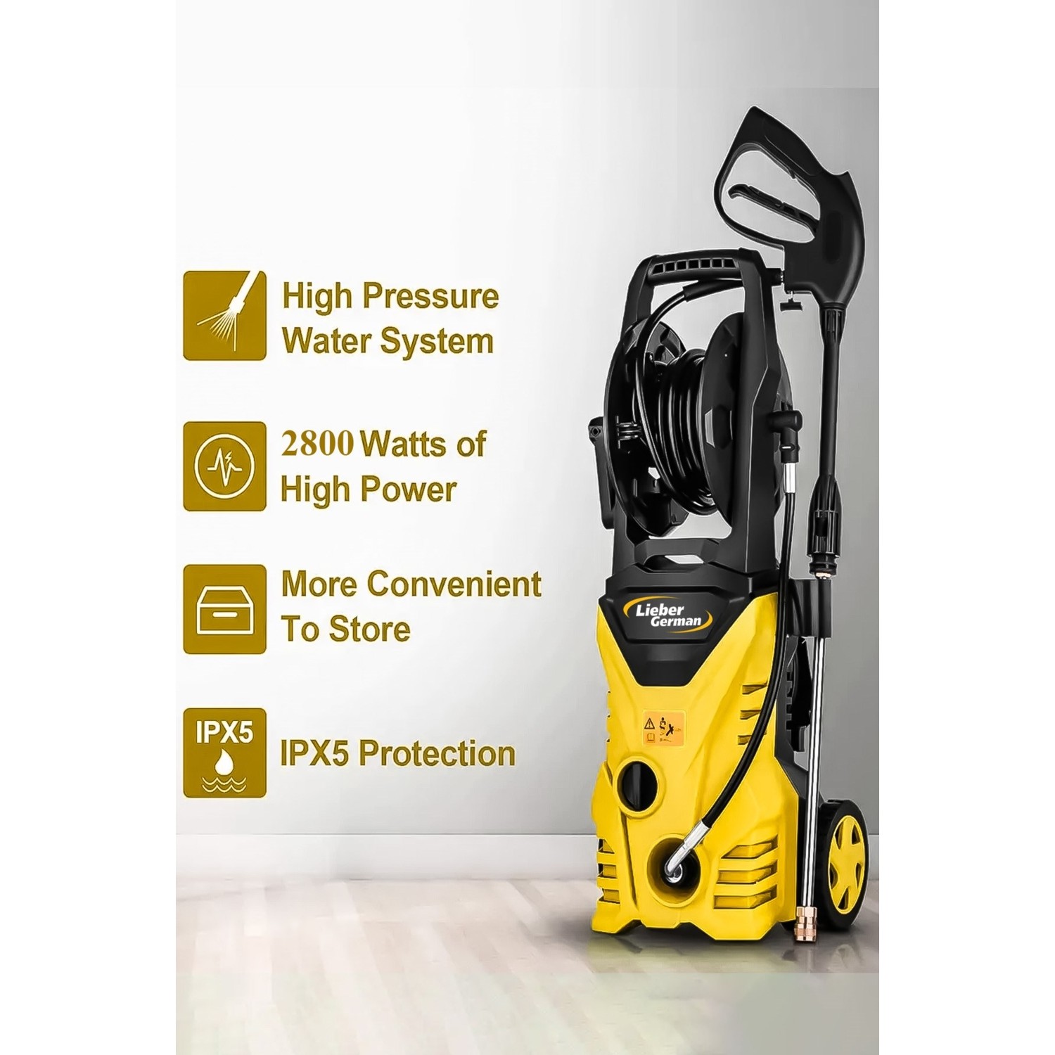 Lieber German LG150 Max 150 Bar Bakır Sargılı Musluk ve Kovadan Çekme ...