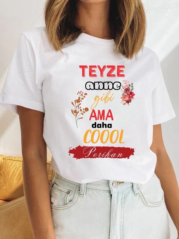 Tbas Teyze Tişörtü.teyzeye Özel Tişört. Isim Yazdırılabilir Fiyatı