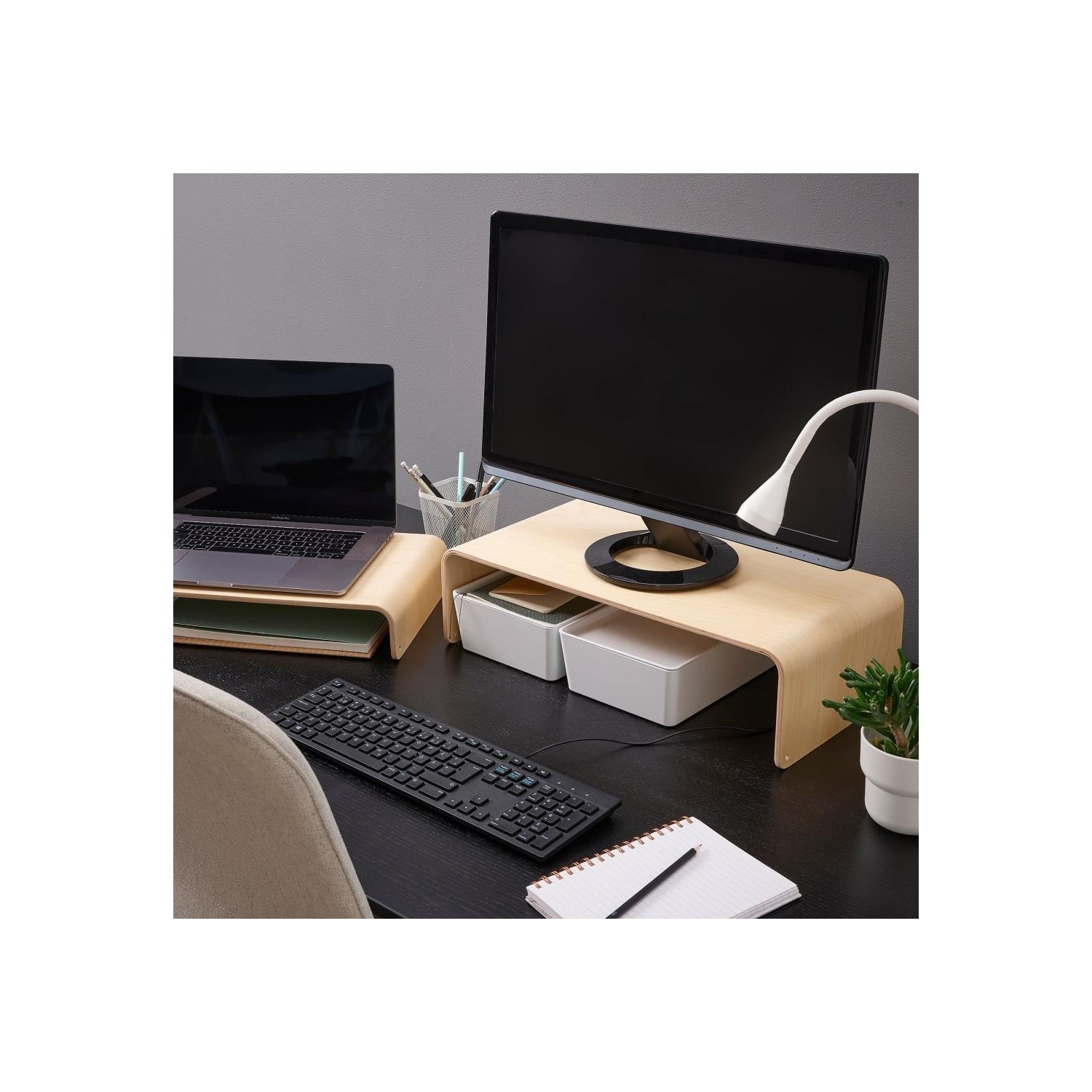 IKEA Vattenkar Laptop / Monitör Standı - Ahşap - 52X26 cm Fiyatı