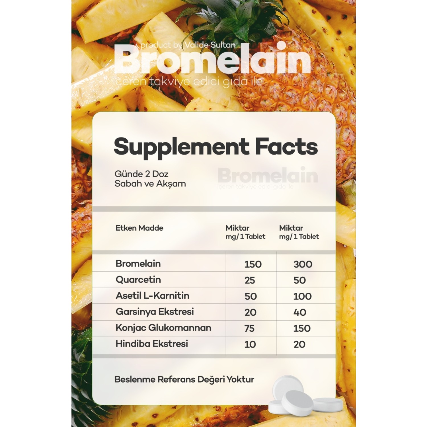 Valide Sultan Bromelain 60 Tablet Fiyatı - Taksit Seçenekleri