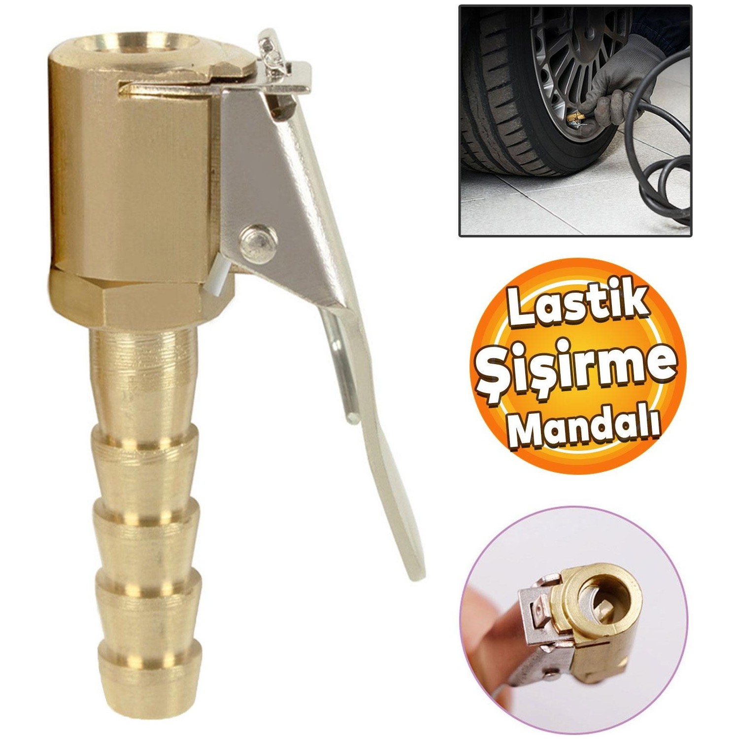 Lastik Şişirme Mandalı Lastik Teker Top Hava Şişirme Fiyatı