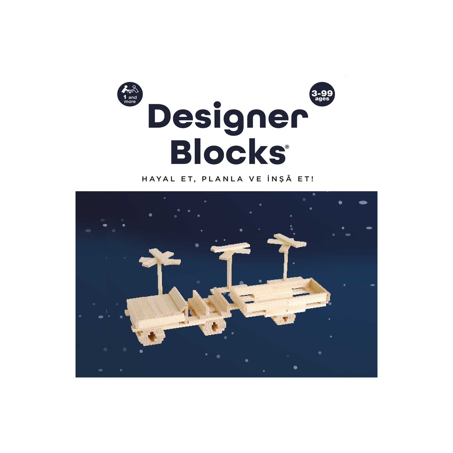 Zet Zeka Designer Blocks 100 Doğal Ahşap Parça 3+ Yaş 1+ Fiyatı