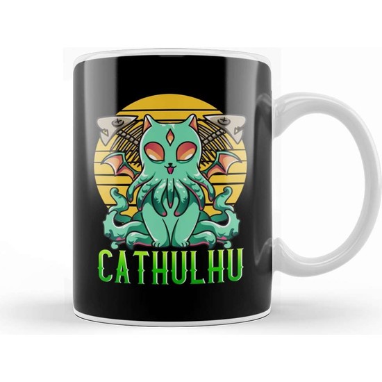 Baskı Dükkanı Kawaii Cathulhu Cute Cat Cthulhu Pun Kitty Fiyatı