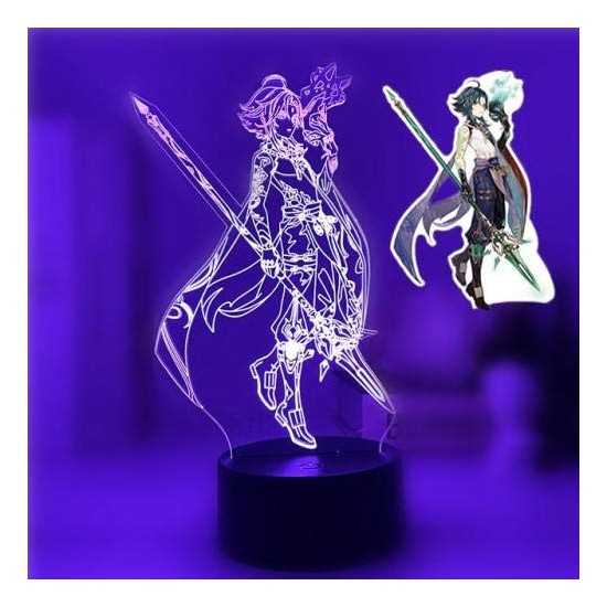 Jingyi 3D Anime Illusion Gece Lambası Genshin Impact Xiao Fiyatı