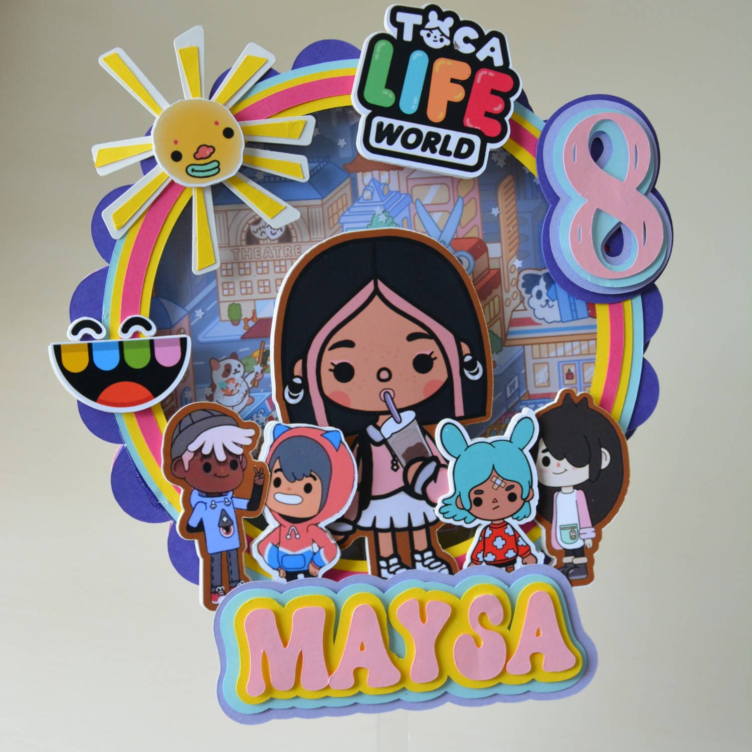 Cake Topper 3D Pasta Süsü - Toca Boca Life World Temalı - Fiyatı