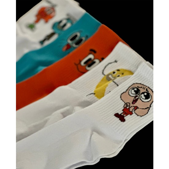 Çorap Dünyam 6”li Çizgi Film Anime Gumball Darwin Karakterli Fiyatı