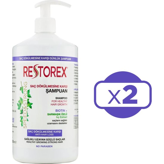 Restorex Ekstra Direnç Şampuan 1000 ml 2 Adet Fiyatı