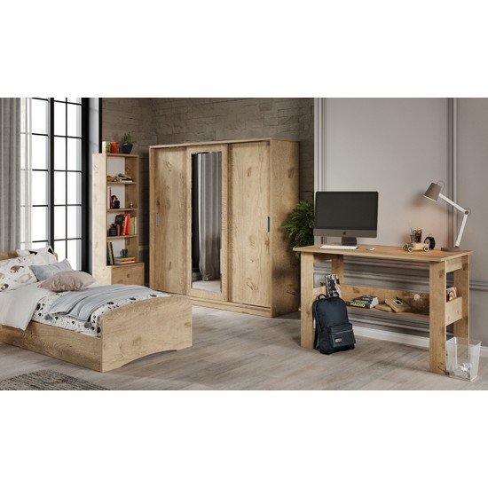Kzn Home Samira Modern Genç Odası Takımı Meşe - 5 Parçalı ve Fiyatı