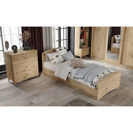 Kzn Home Samira Modern Genç Odası Takımı Meşe - 5 Parçalı ve Fiyatı