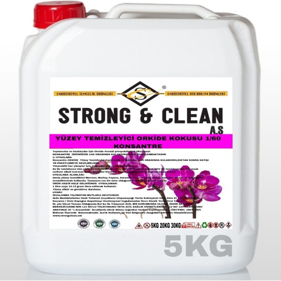 Strong&Clean Yüzey Temizleyici Konsantre 1/60 Orkide Kokusu Fiyatı