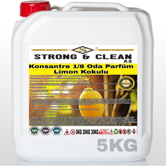 Strong&Clean Oda Parfüm Konsantre 1/8 Limon Kokulu 5 kg Fiyatı