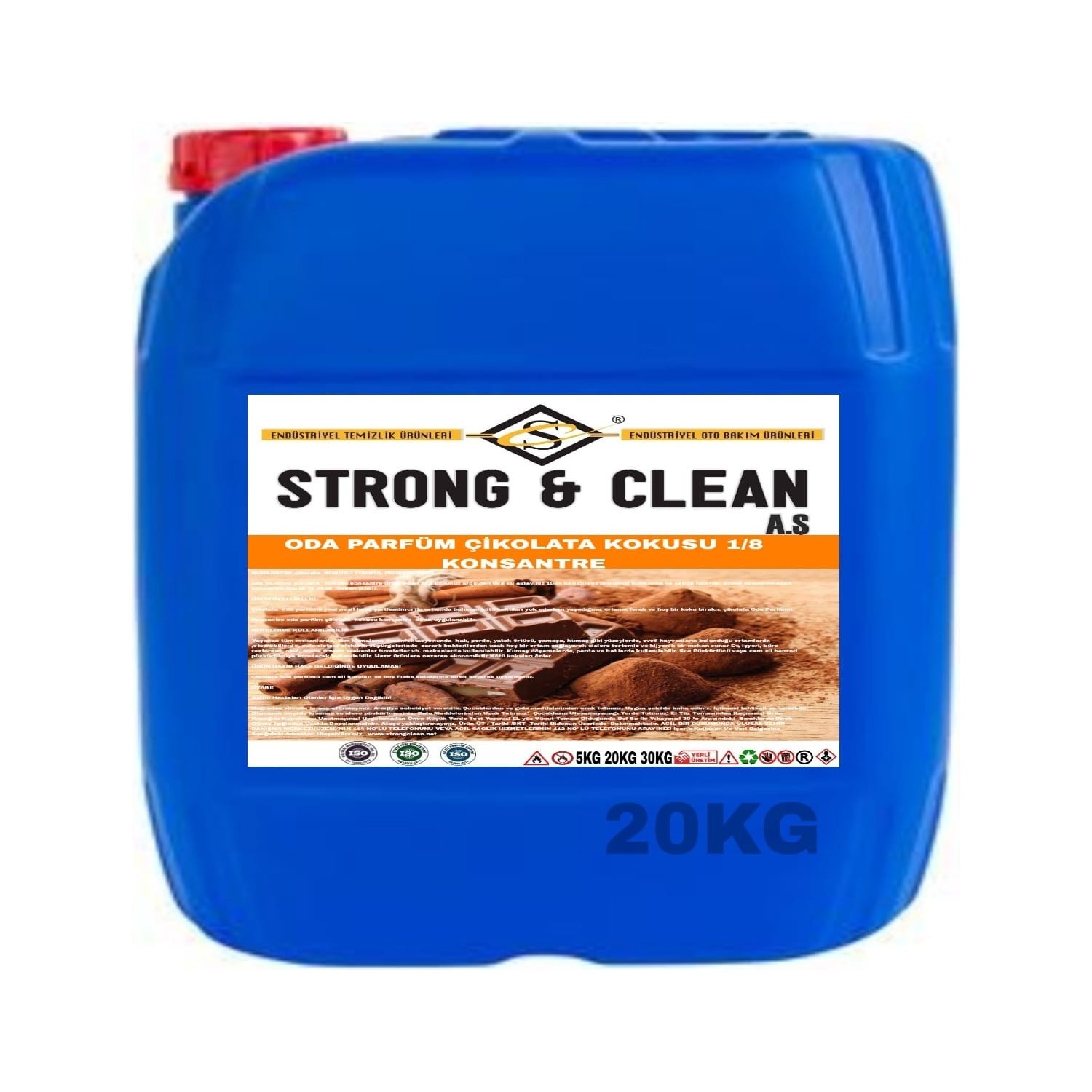 Strong&Clean Oda Parfüm Konsantre 1/8 Çikolata Kokulu 20 kg Fiyatı