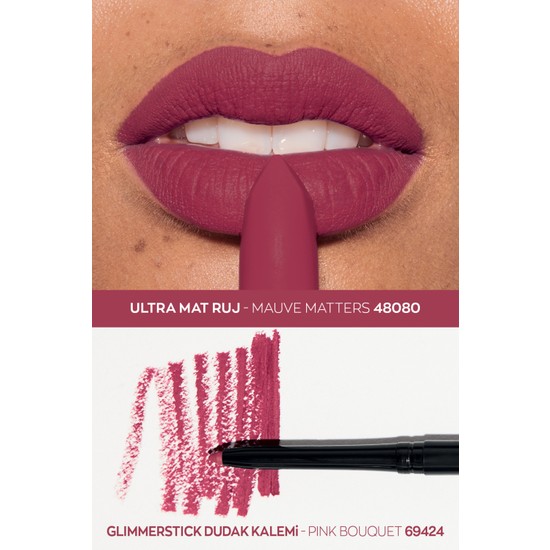 Avon Ultra Mat Ruj Mauve Matters ve Glimmerstick Dudak Fiyatı