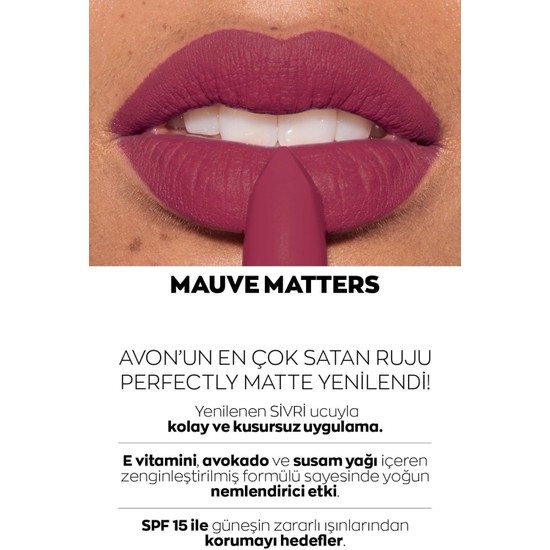 Avon Ultra Mat Ruj Mauve Matters ve Glimmerstick Dudak Fiyatı