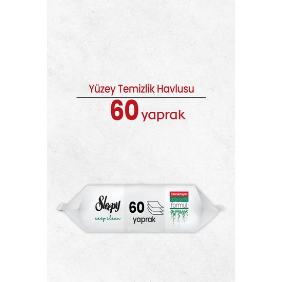 Sleepy Easy Clean Yüzey Temizlik Havlusu 60 Yaprak Fiyatı
