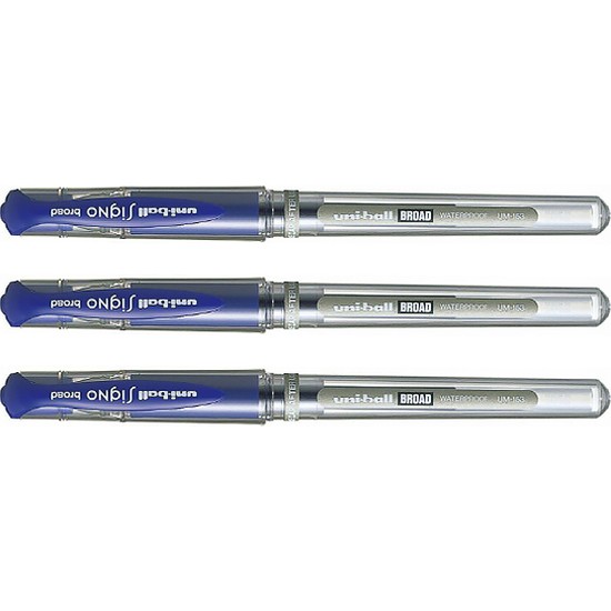 Faber-Castell Uni-Ball Signo Mavi Imza Kalemi 3’lü Fiyatı
