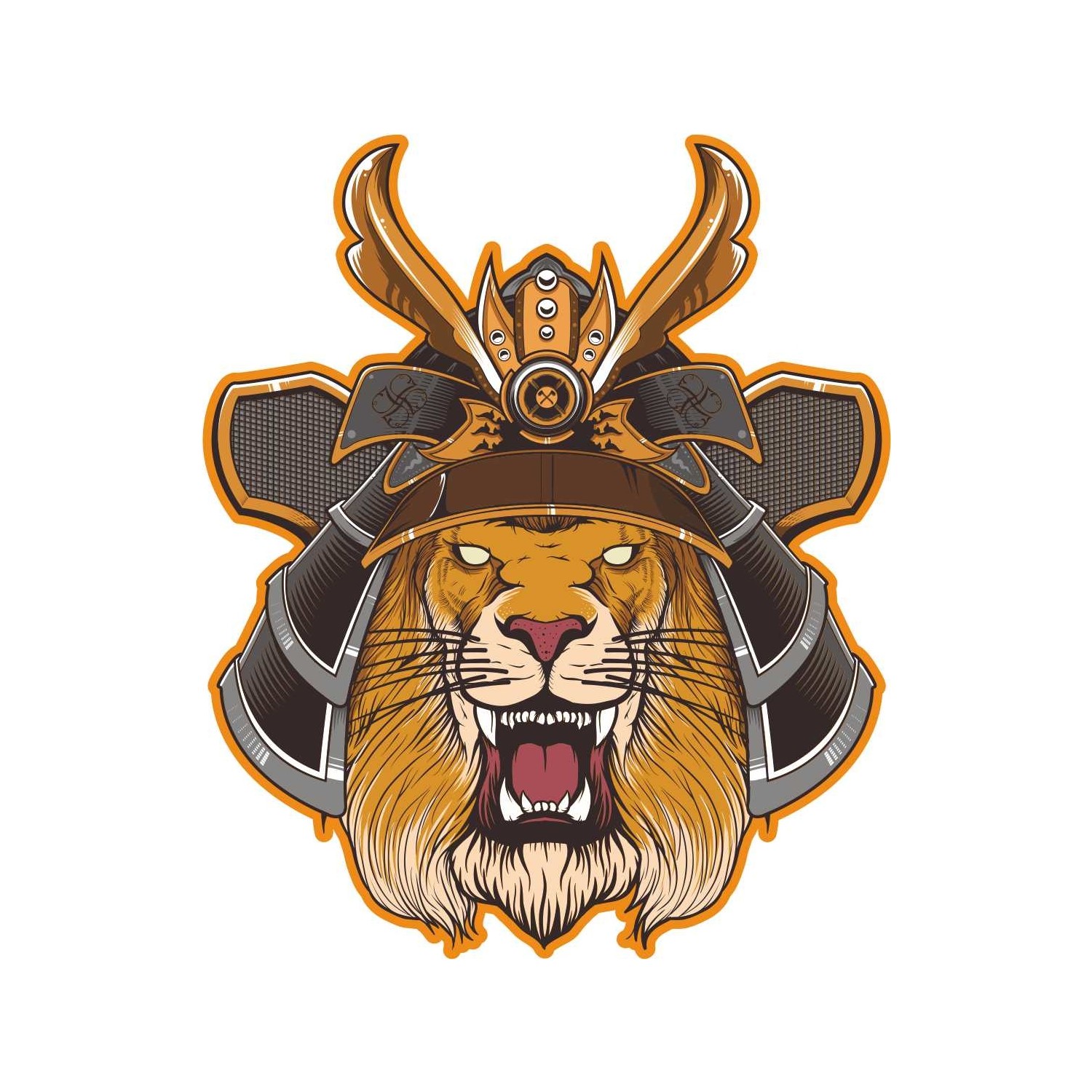 Sticker Fabrikası Samurai Aslan Sticker 00281 10 x 12 cm Fiyatı