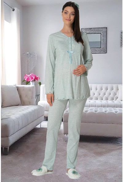 Carpediem L.r. Turkuaz 1509 Hamile Lohusa Pijama Takımı Carpediem L.r. Turkuaz 1509 Hamile Lohusa Pijama Takımı