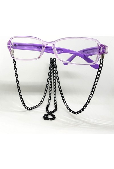 3 Çınar Black Moon Ince Metal Gözlük Zinciri