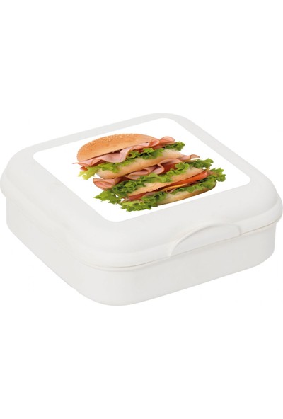 Herevin Herevin Beyaz Sandviç beslenme Kutusu