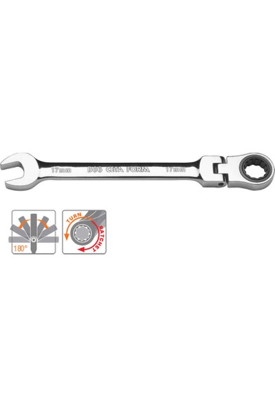 Ceta Form B06-10 10 mm C-Gear Cırcırlı Kombine Anahtar Mafsallı