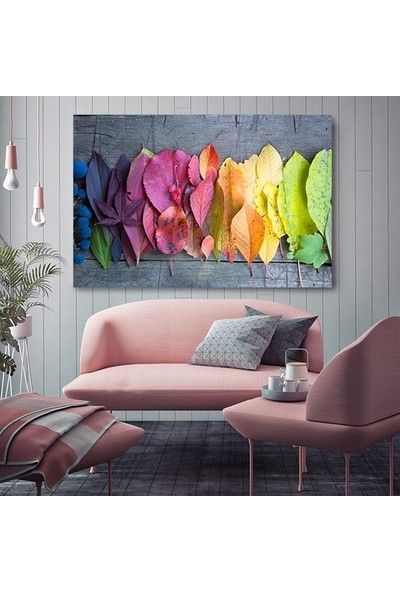 Hobimania Kurutulmuş Renkli Yapraklar Duvar Dekorasyon Moda