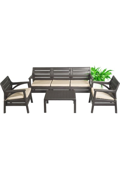 Cook Garden 3lü Bahçe Mobilyası Balkon Takımı ve Oturma Grubu Kahve Cook Garden 3lü Bahçe Mobilyası Balkon Takımı ve Oturma Grubu Kahve