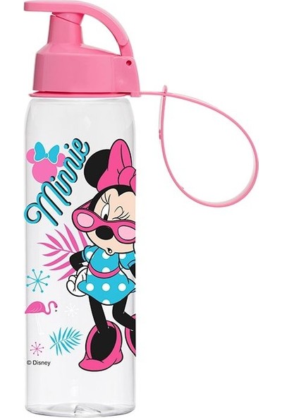Herevin Gözlüklü Minnie Mouse Kız Çocuk Matarası Suluk 500 ml Pembe Herevin Gözlüklü Minnie Mouse Kız Çocuk Matarası Suluk 500 ml Pembe