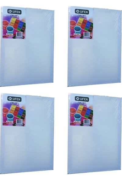 Ufen Beyaz Canvas Resim Tuvali 25 x 35 cm 4'lü Ufen Beyaz Canvas Resim Tuvali 25 x 35 cm 4'lü