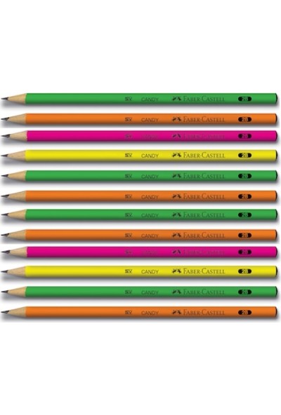 Faber-Castell Candy 2B Yuvarlak Kurşun Kalem 12'li Faber-Castell Candy 2B Yuvarlak Kurşun Kalem 12'li