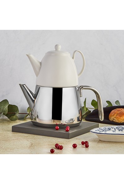 Karaca Ballena Porselen Demlikli Çaydanlık Takımı