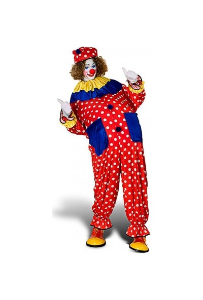 Kostümce Puanlı Palyaço Kostümü Yetişkin Kostümce Puanlı Palyaço Kostümü Yetişkin