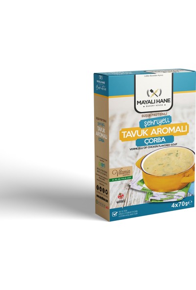 Mayalı Hane Düşük Proteinli Şehriyeli Tavuk Aromalı Çorba 70 gr