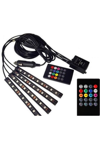Eraks Ayak Altı 9 LED Araç İçi Sese Duyarlı Rgb LED Kumandalı Eraks Ayak Altı 9 LED Araç İçi Sese Duyarlı Rgb LED Kumandalı