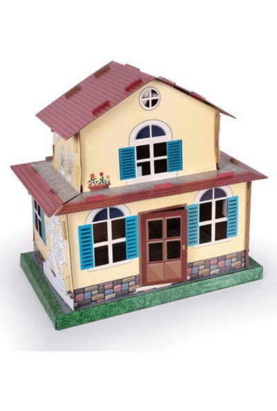 Arnas Toys Sarı Köşk 3D Karton Maket Boyama Evi