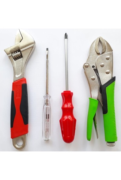 King Ayarlı Pense 250Mm Kurbağacık 250 Mm Yıldız Tornavida K- Kalemi