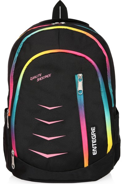 Entegre 9837 İç Bölmeli Siyah Sırt Çantası - Günlük / Ortaokul / Lise
