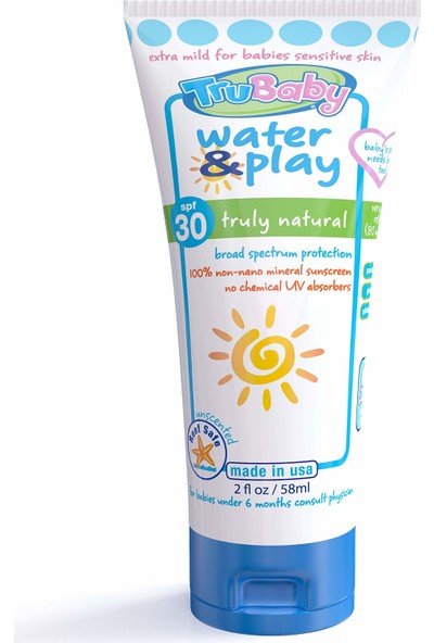 Trukid Trubaby Water & Play Spf 30 Mineral Organik İçerikli Koruyucu Bebek Güneş Kremi 58 ml Trukid Trubaby Water & Play Spf 30 Mineral Organik İçerikli Koruyucu Bebek Güneş Kremi 58 ml
