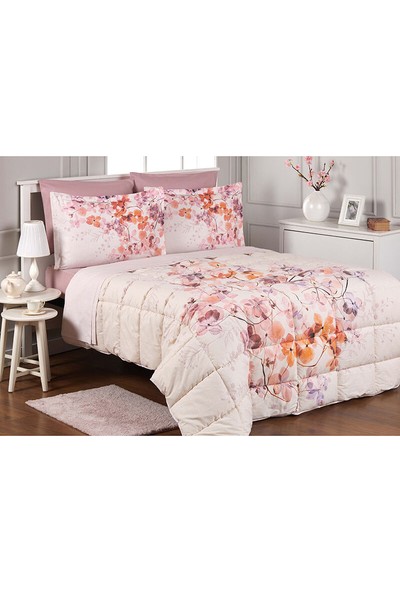Özdilek Fall Leaves Tek Kişilik Uyku Seti Pudra
