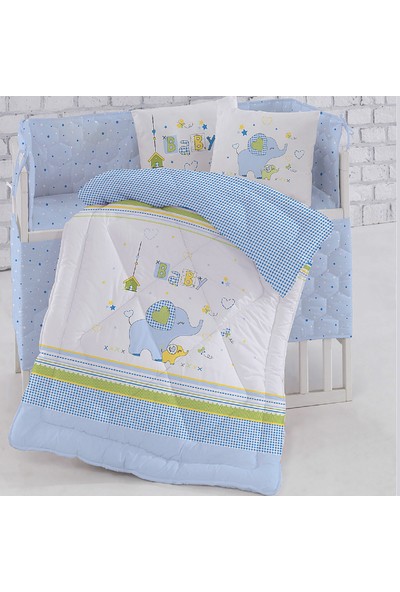 İgi Bebek Nevresim Takımı- Happy Mavi