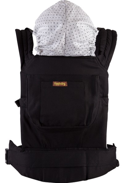 Eggbaby Ergonomik Kanguru Bebek Taşıma - Siyah